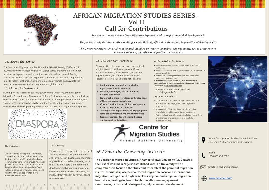 African Migration Study Series- Vol II Call for contributions. - Centre for Migration Studies